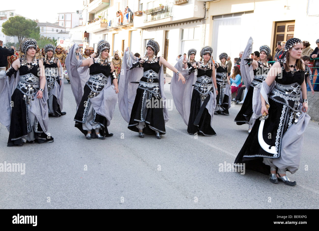 People in Costume at a Spanish Fiesta in Cullar, Spain Stock Photo - Alamy