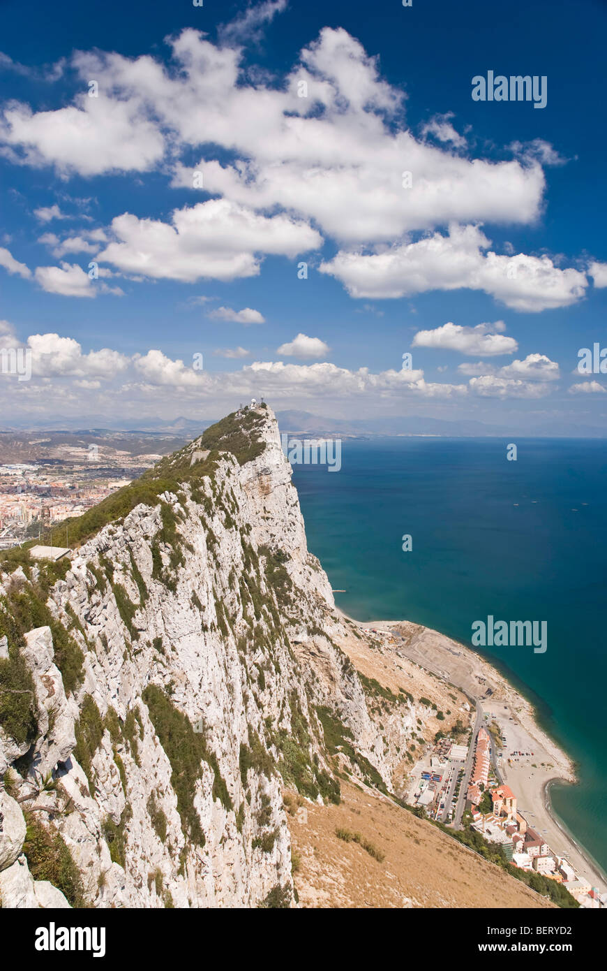 The Rock of Gibraltar on a bright but cloudy day Stock Photo - Alamy