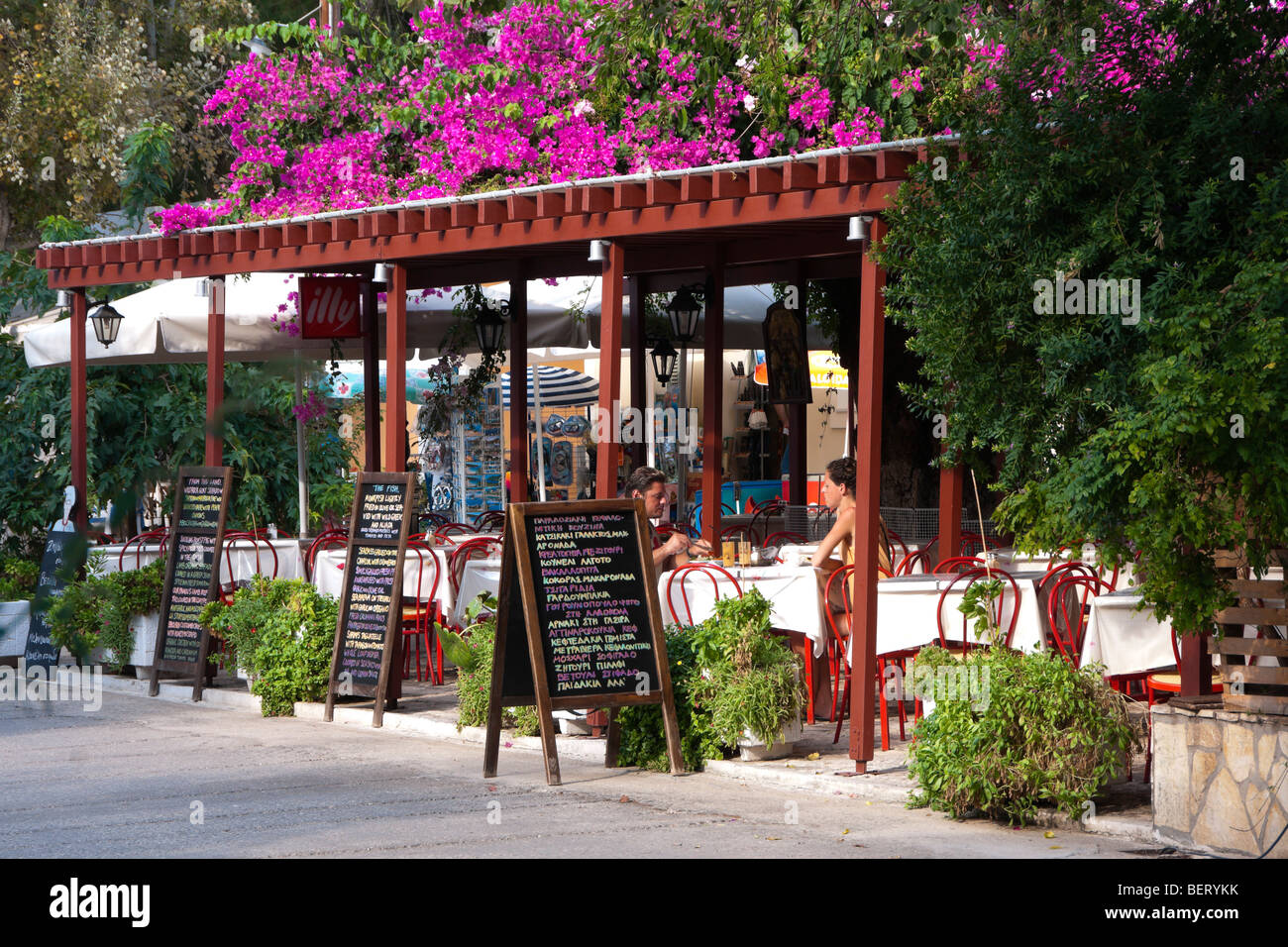 Assos village Kefalonia Platanos restaurant award winning local cuisine ...