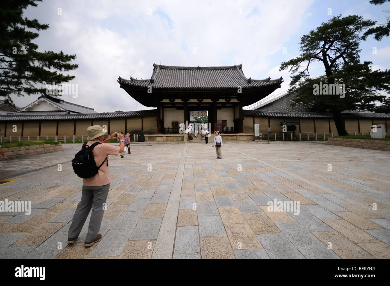 Outer Gate to the Horyu-ji Temple. Ikaruga. Nara Prefecture. Kansai ...