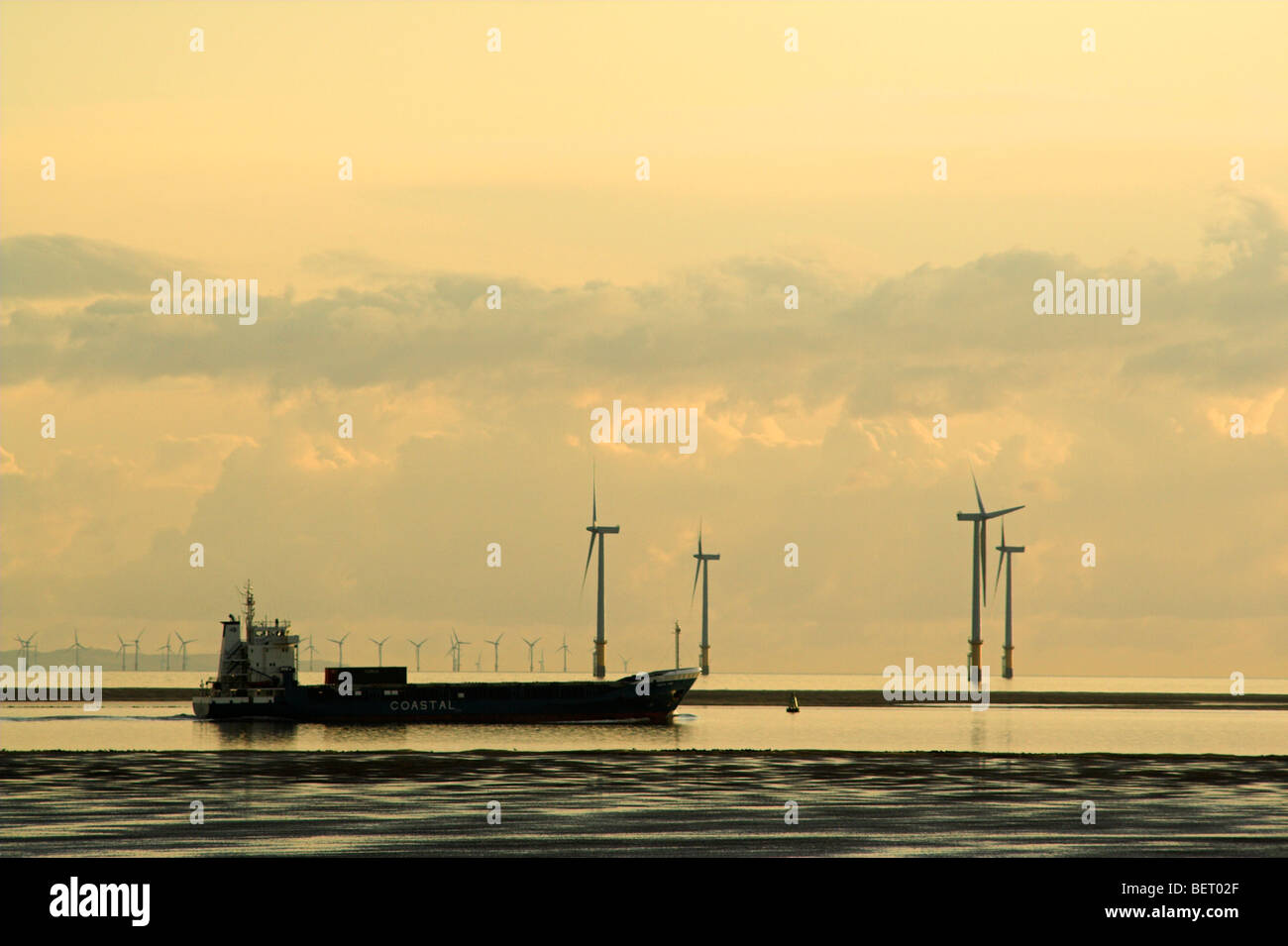 Burbo Bank offshore wind farm, Burbo Flats, Liverpool Bay, Merseyside ...