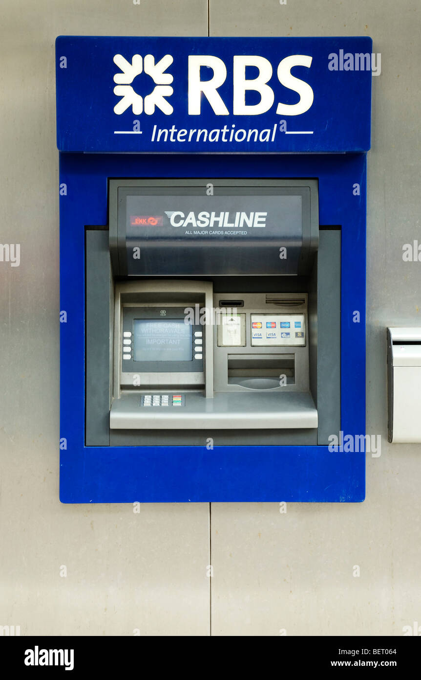 RBS International cash machine Stock Photo - Alamy