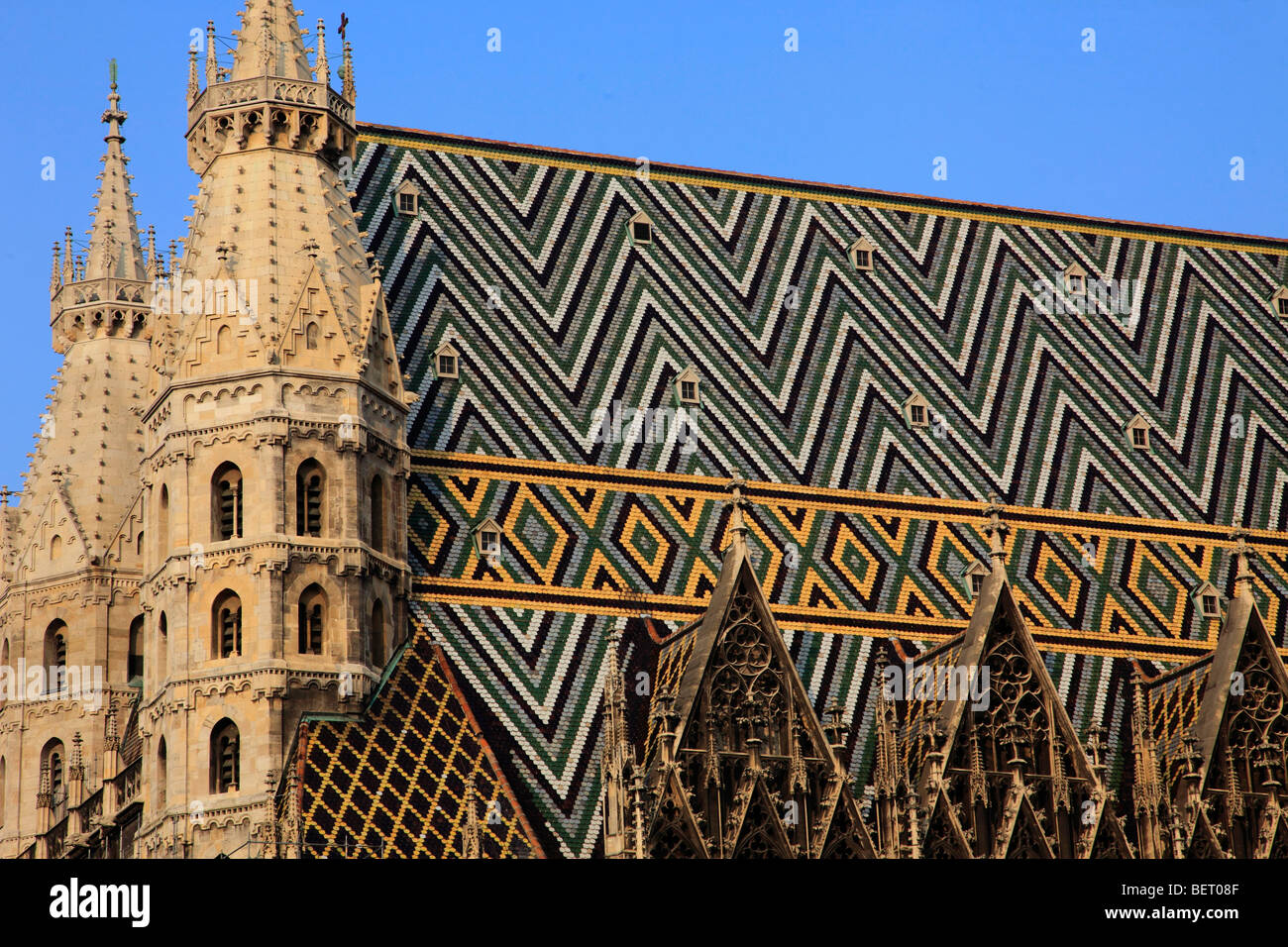 Austria, Vienna, Stephansdom, St Stephen Cathedral, roof Stock Photo ...