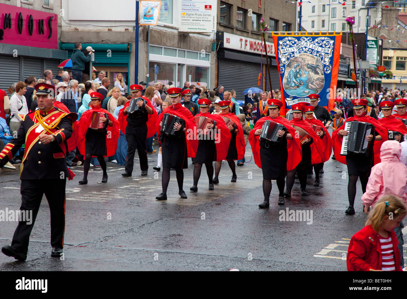 Twelfth of July Protestant Order March in Larne Northern Ireland Stock ...