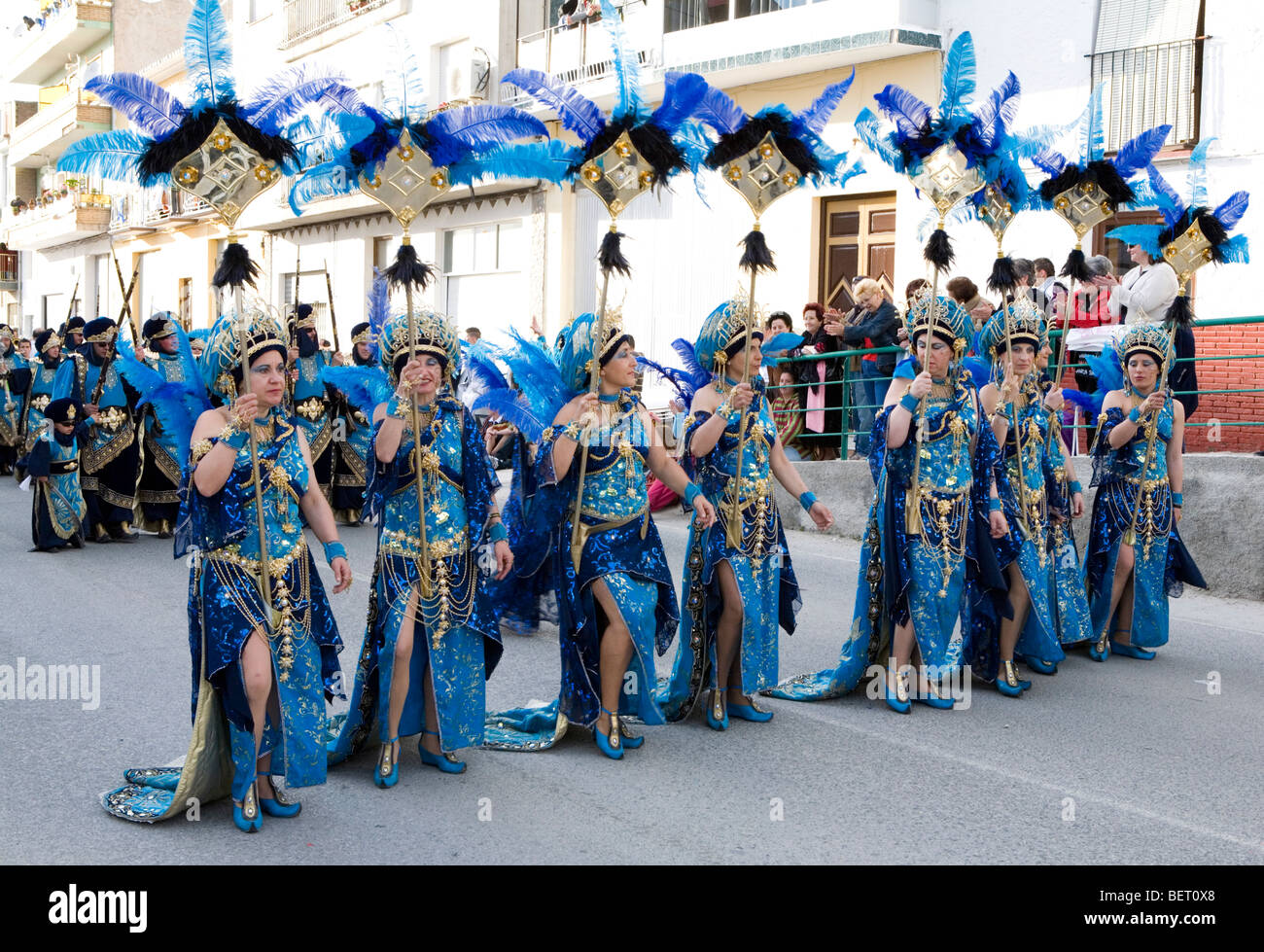 People in Costume at a Spanish Fiesta in Cullar, Spain Stock Photo - Alamy