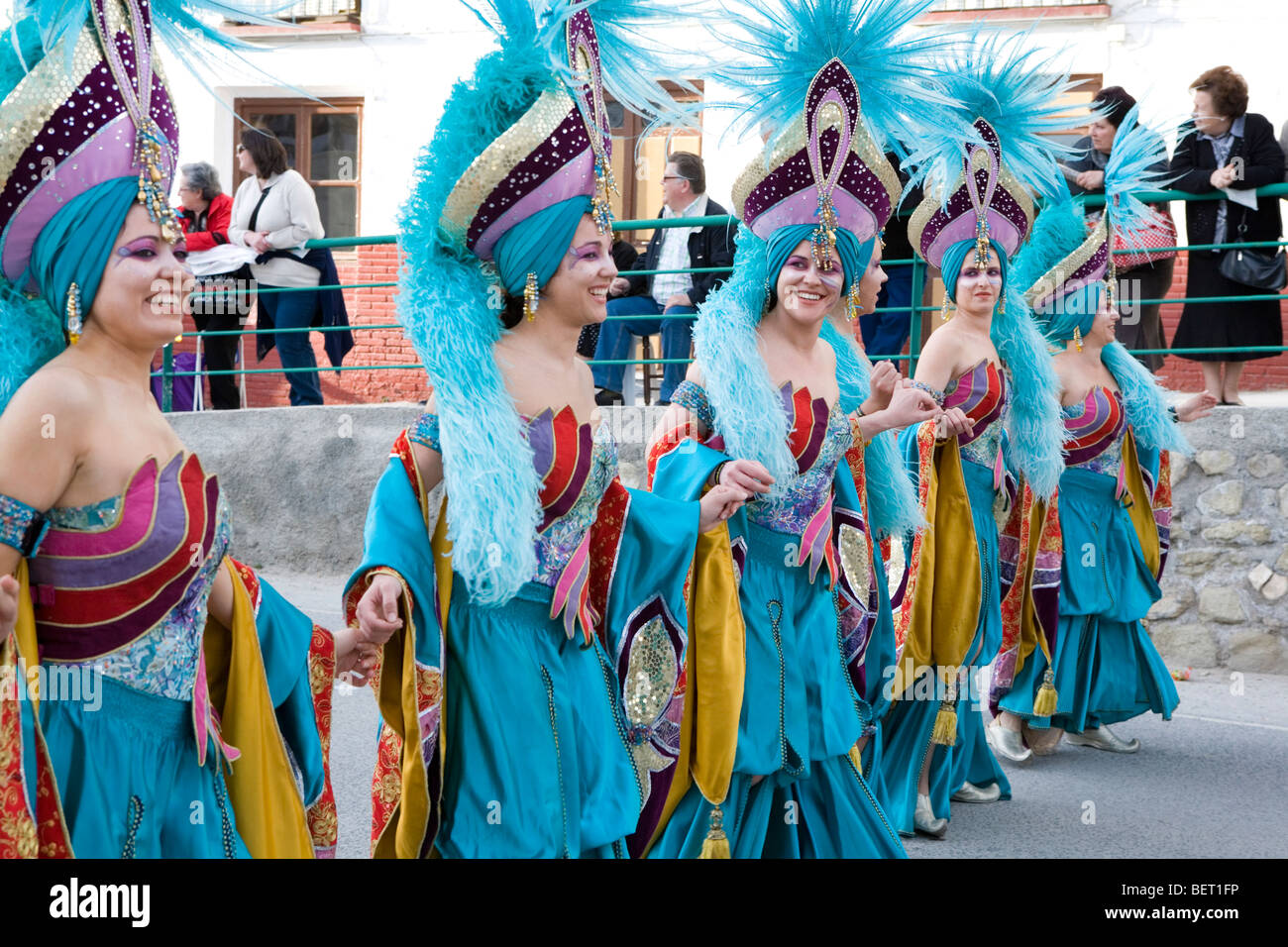 People in Costume at a Spanish Fiesta in Cullar, Spain Stock Photo - Alamy