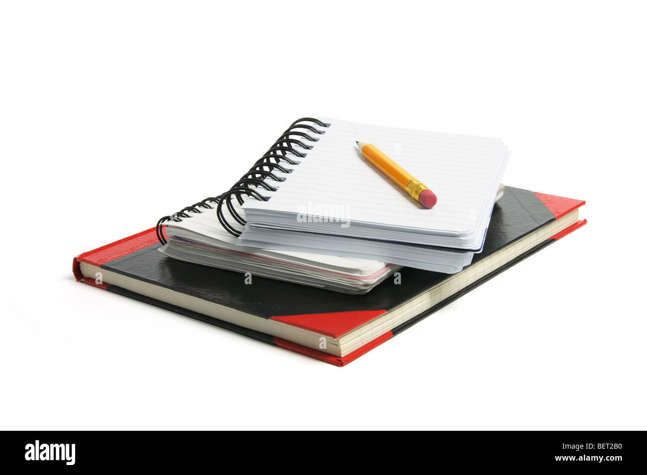 Pencil and Note Books Stock Photo - Alamy