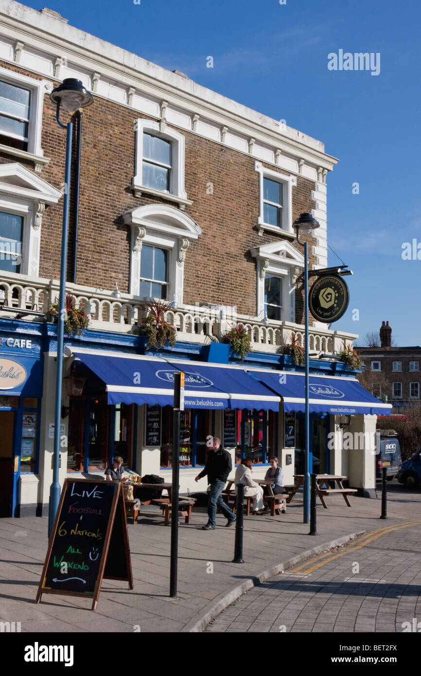 Belushis pub in Greenwich, London UK Stock Photo - Alamy