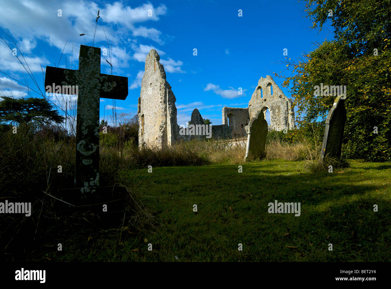 The ruins of Boxgrove Priory, a small priory built in Sussex near ...