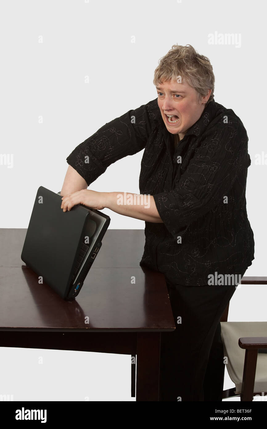 Stuck in the computer Stock Photo - Alamy