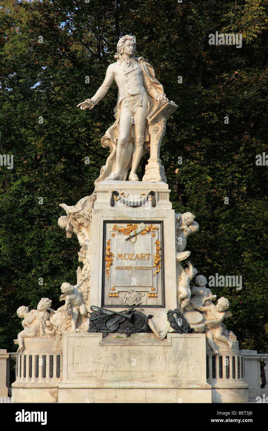 Austria, Vienna, Burggarten, Mozart Monument Stock Photo - Alamy