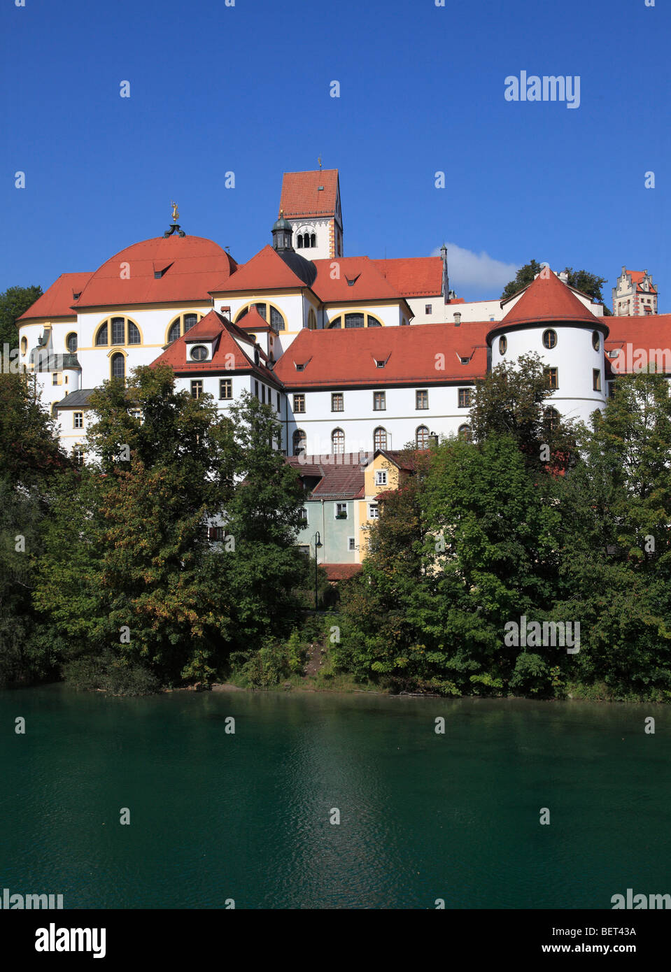 Germany, Bavaria, Fussen, St Mang Monastery Lech River Stock Photo - Alamy