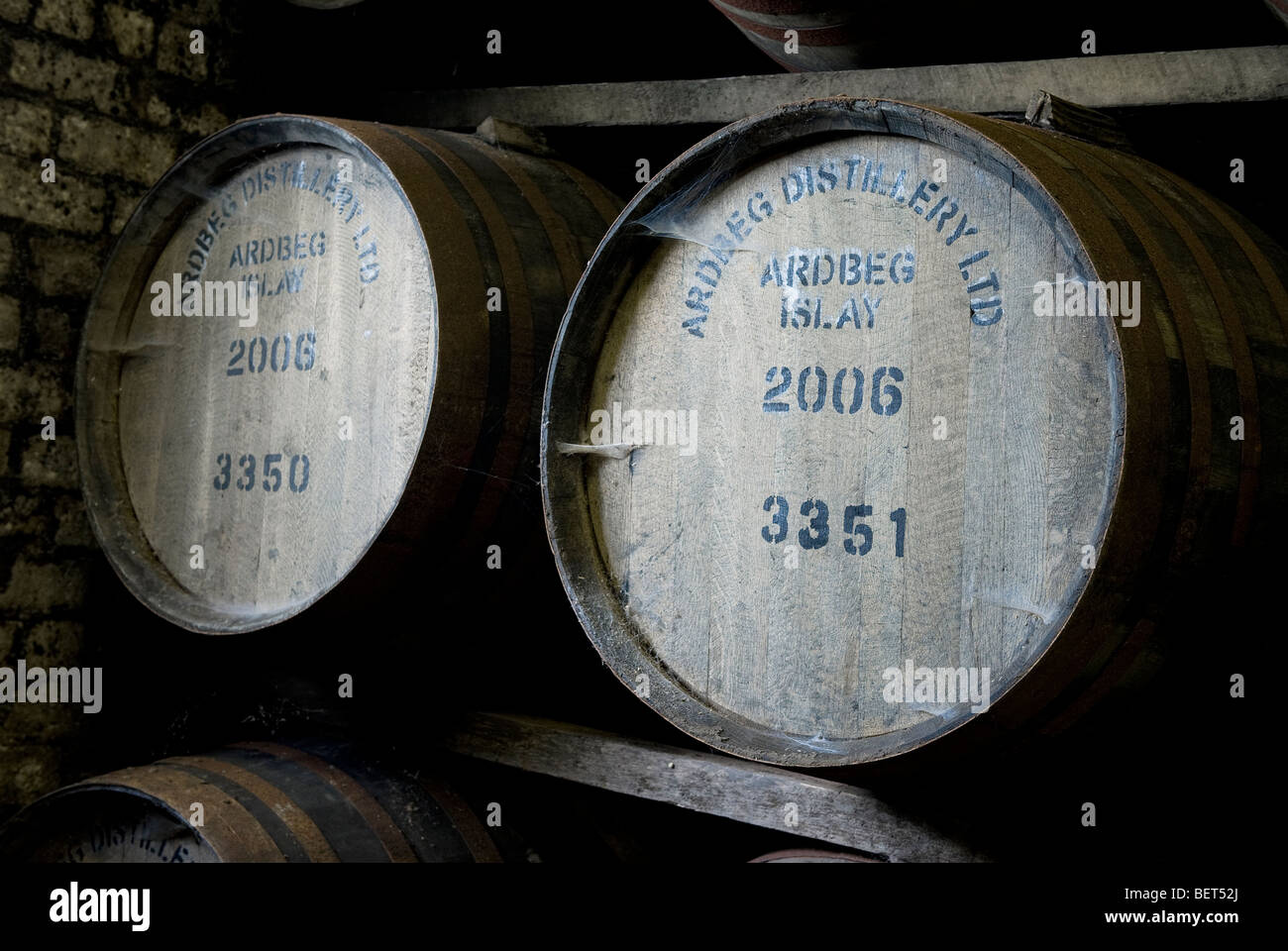 ardbeg whisky distillery barrels, isle of islay, scotland Stock Photo ...