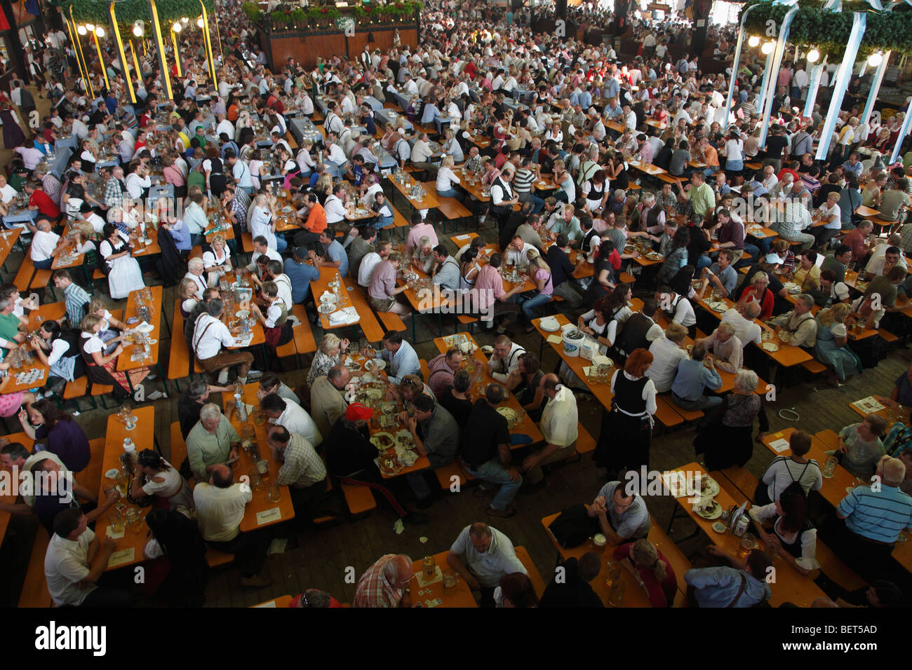 Germany, Bavaria, Munich, Oktoberfest, Theresienwiese, beer hall Stock ...