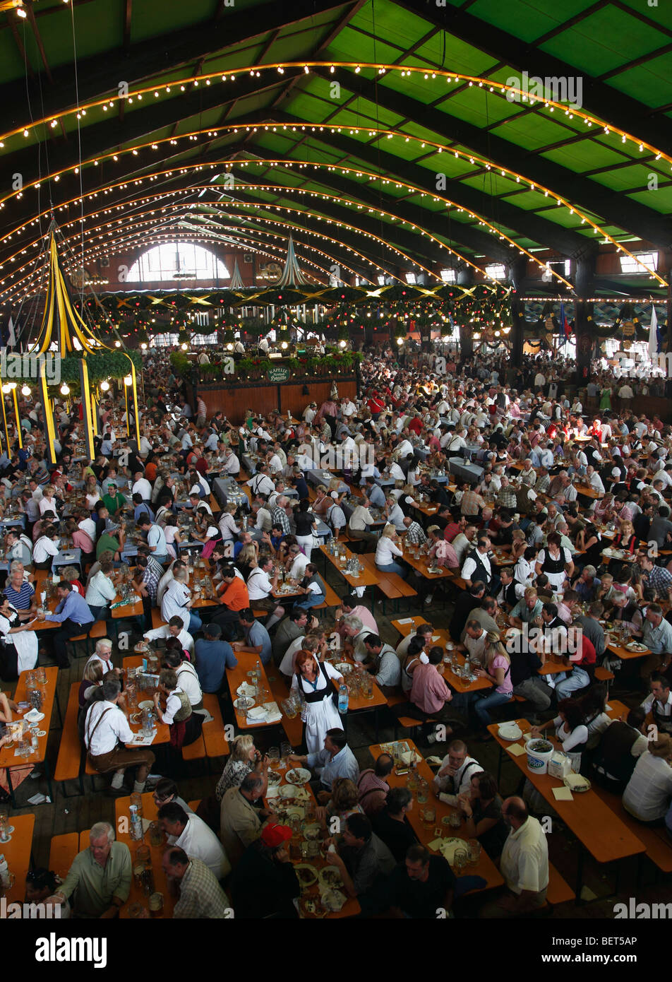 Germany, Bavaria, Munich, Oktoberfest, Theresienwiese, beer hall Stock ...