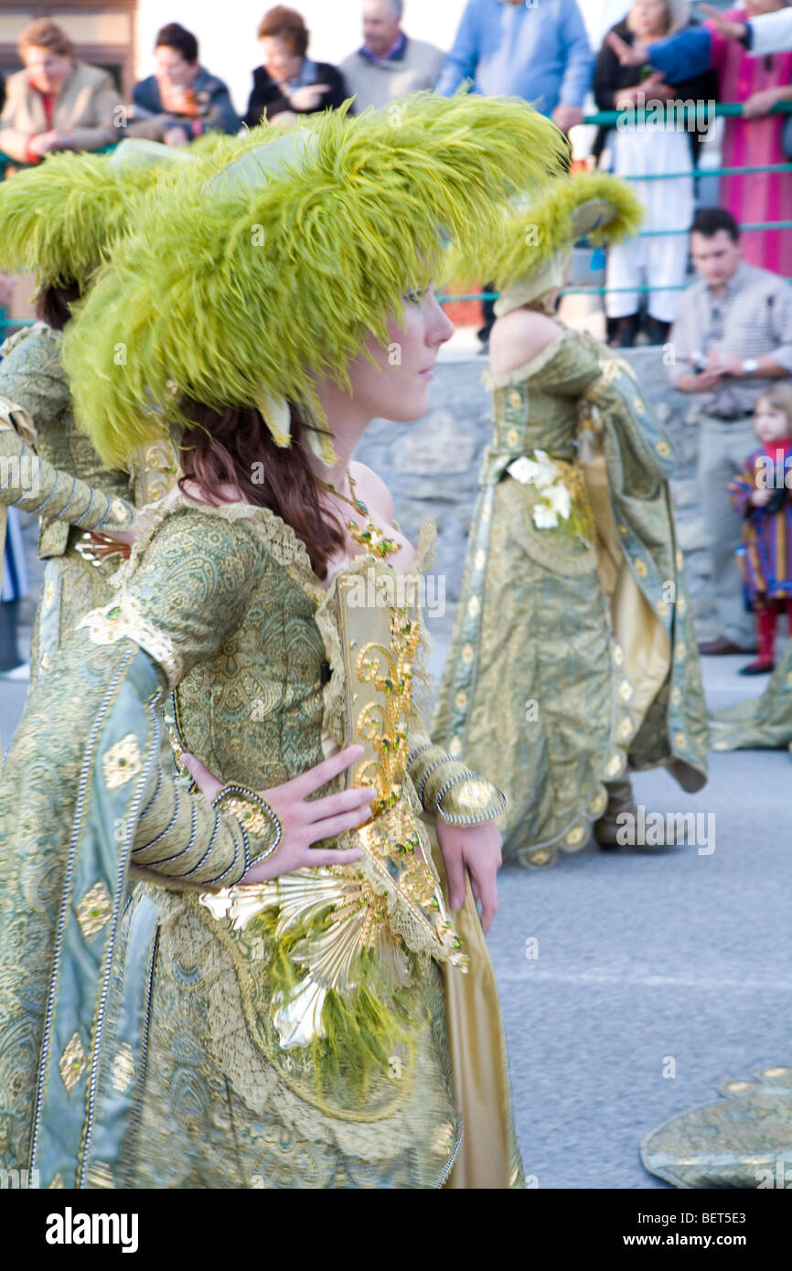 People in Costume at a Spanish Fiesta in Cullar, Spain Stock Photo - Alamy