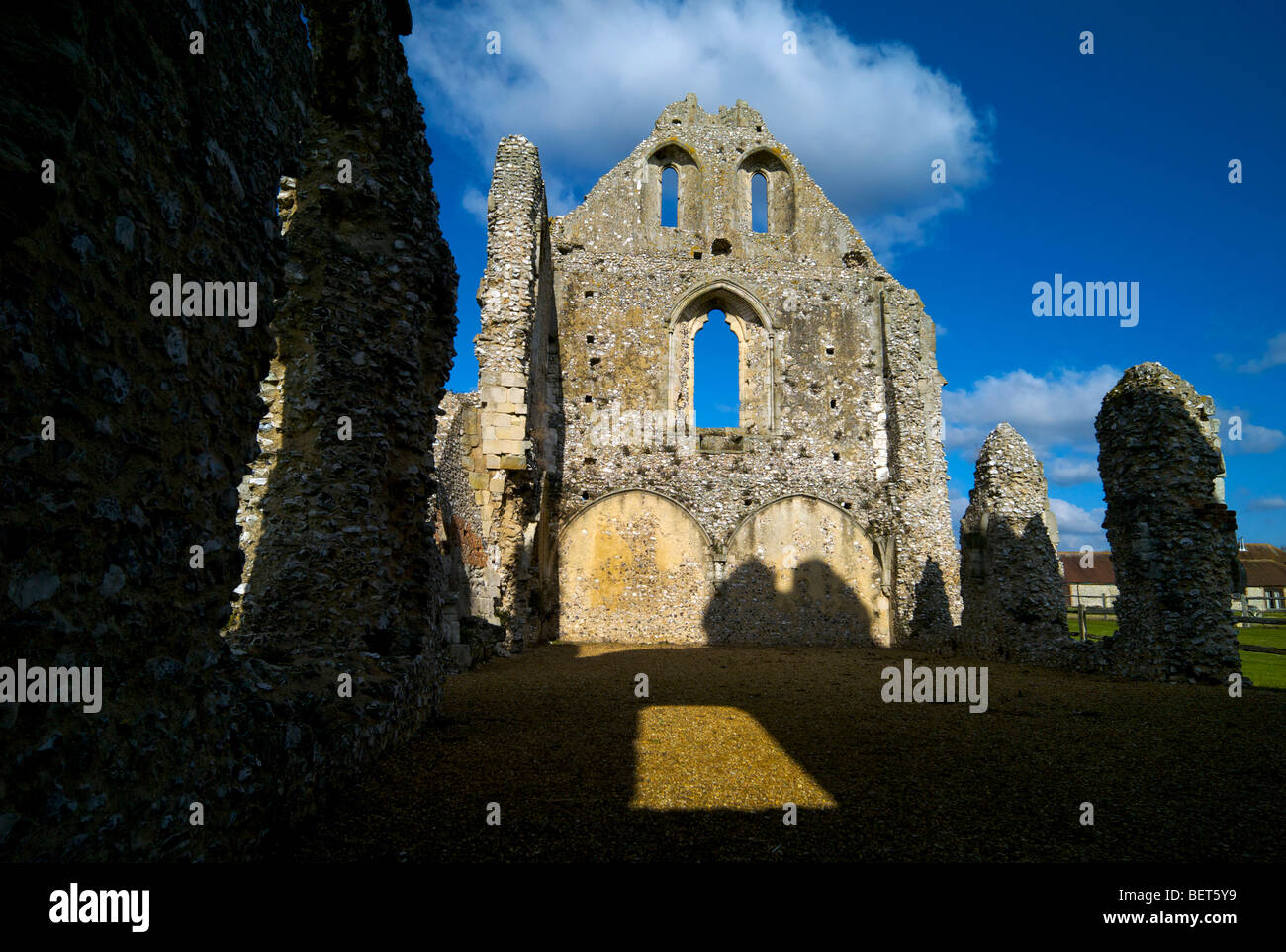 The ruins of Boxgrove Priory, a small priory built in Sussex near ...