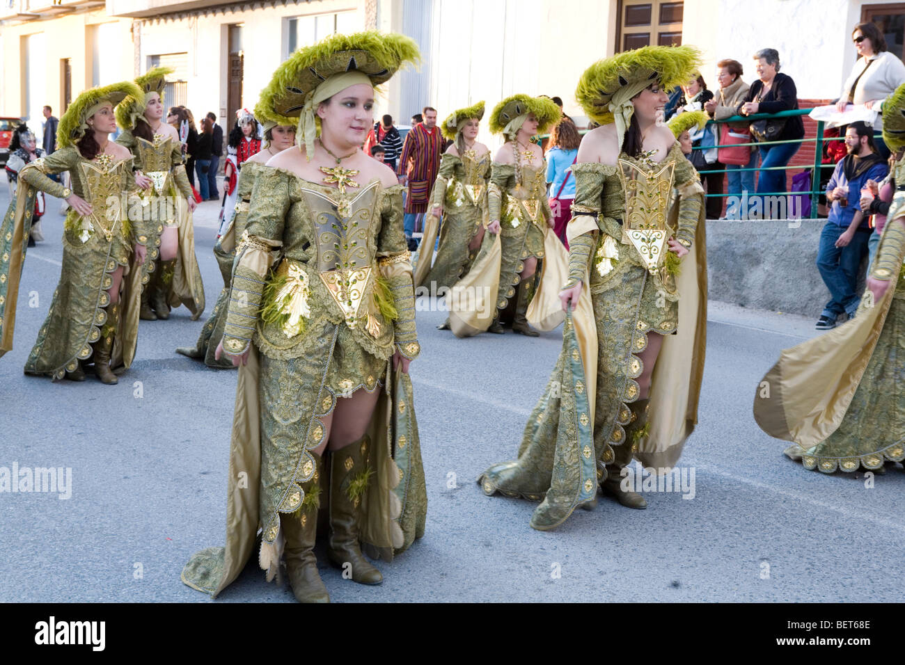 People in Costume at a Spanish Fiesta in Cullar, Spain Stock Photo - Alamy