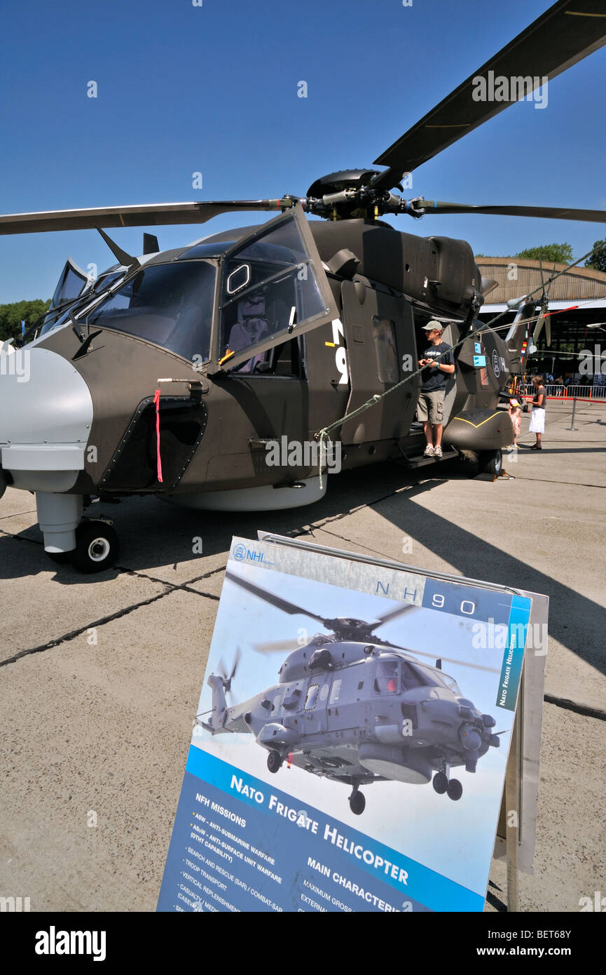 Military NATO helicopter at airshow in Koksijde, Belgium Stock Photo ...
