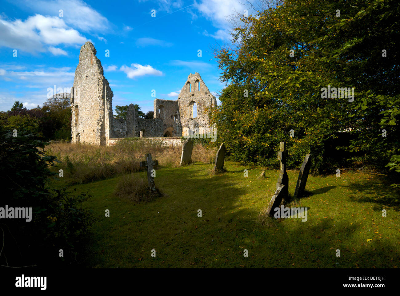The ruins of Boxgrove Priory, a small priory built in Sussex near ...