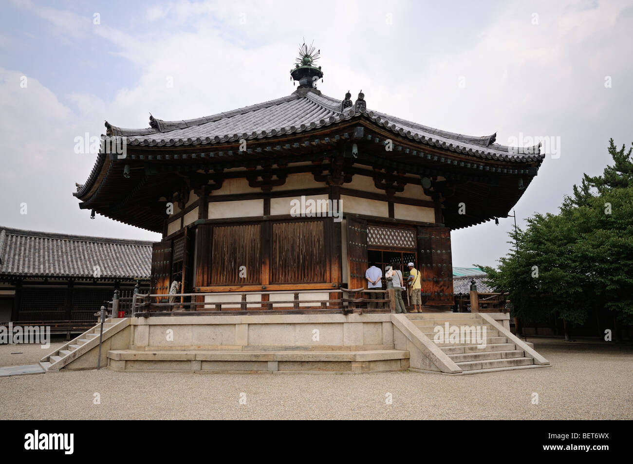 Yumedono (Hall of Dreams). To-in area. Horyu-ji complex. Ikaruga. Nara ...