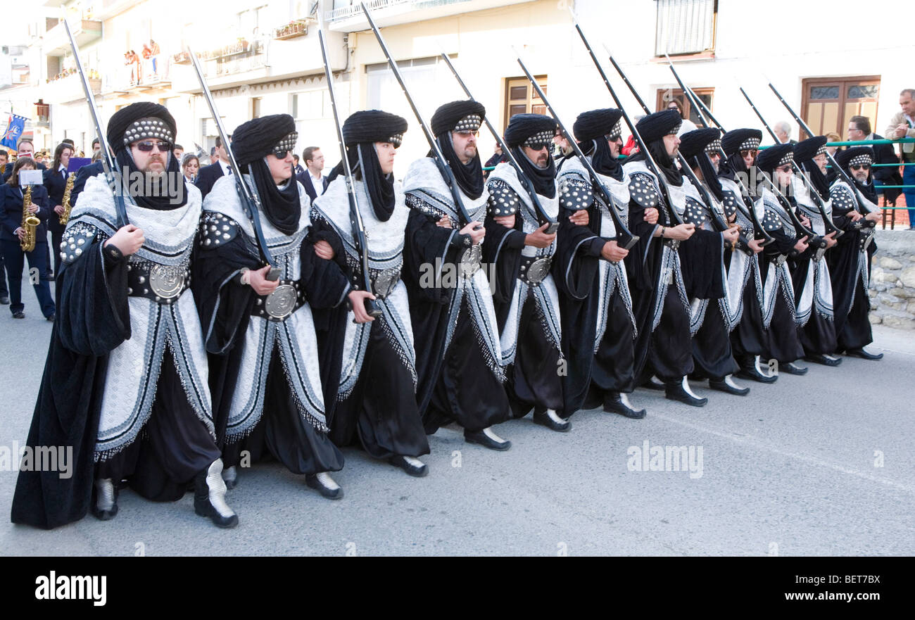 People in Costume at a Spanish Fiesta in Cullar, Spain Stock Photo - Alamy