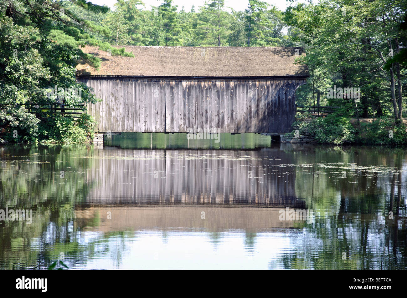 New England covered bridge Stock Photo - Alamy