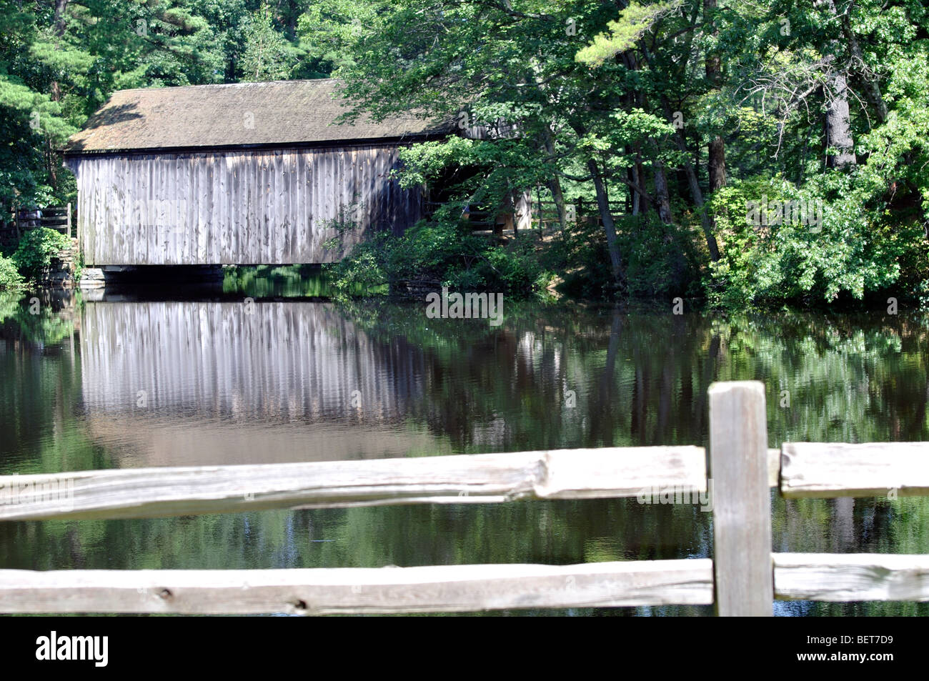 New England covered bridge Stock Photo - Alamy