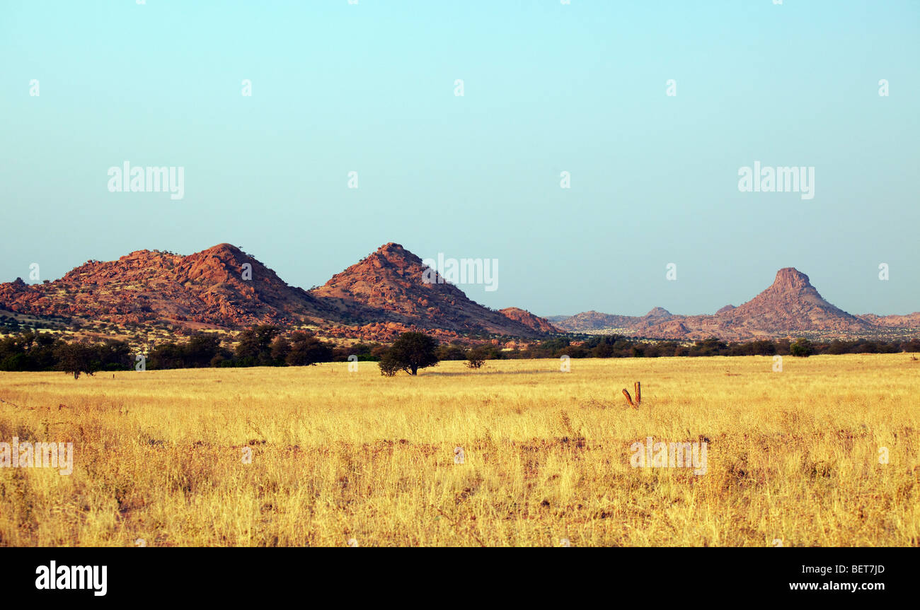 rural grassland landscape, Namibia Stock Photo - Alamy