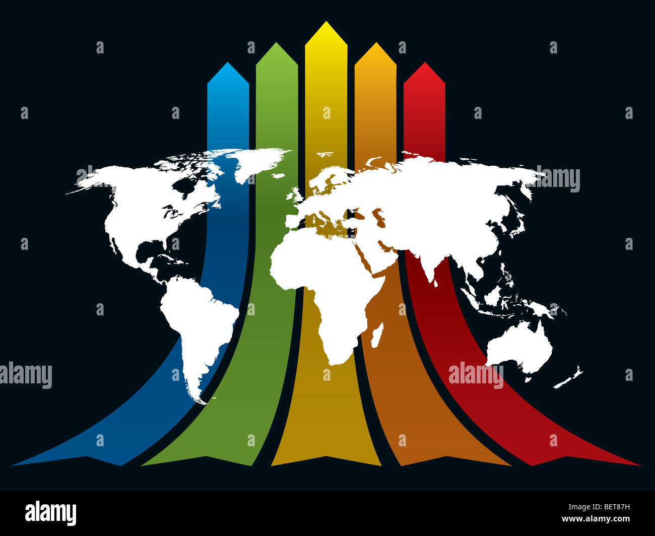 Rainbow abstract color map of world hi-res stock photography and images ...