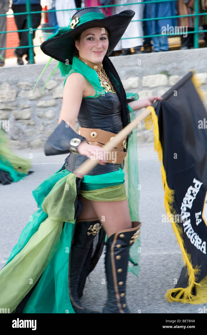 People in Costume at a Spanish Fiesta in Cullar, Spain Stock Photo - Alamy