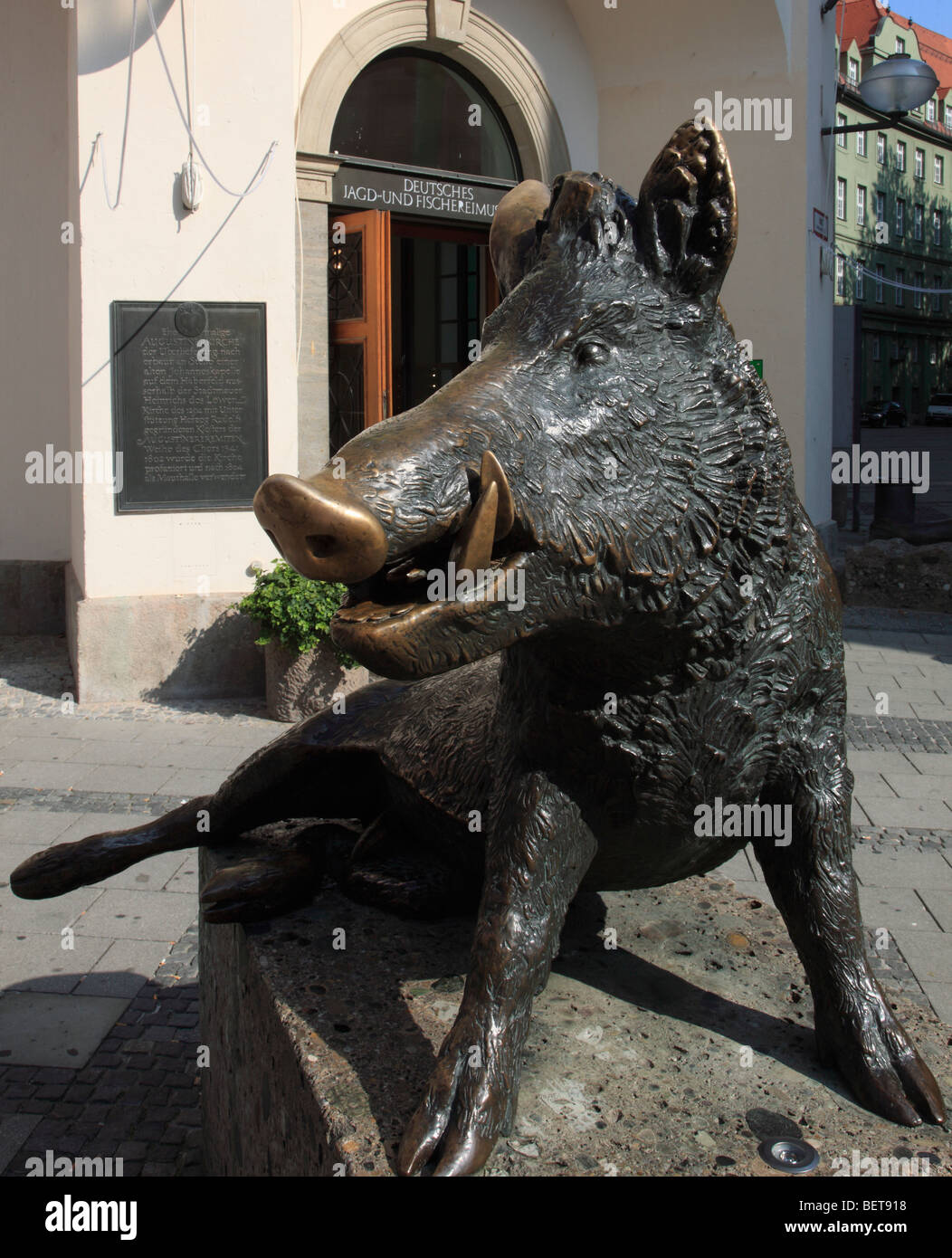 Germany, Bavaria, Munich, Hunting and Fishing Museum, boar Stock Photo ...