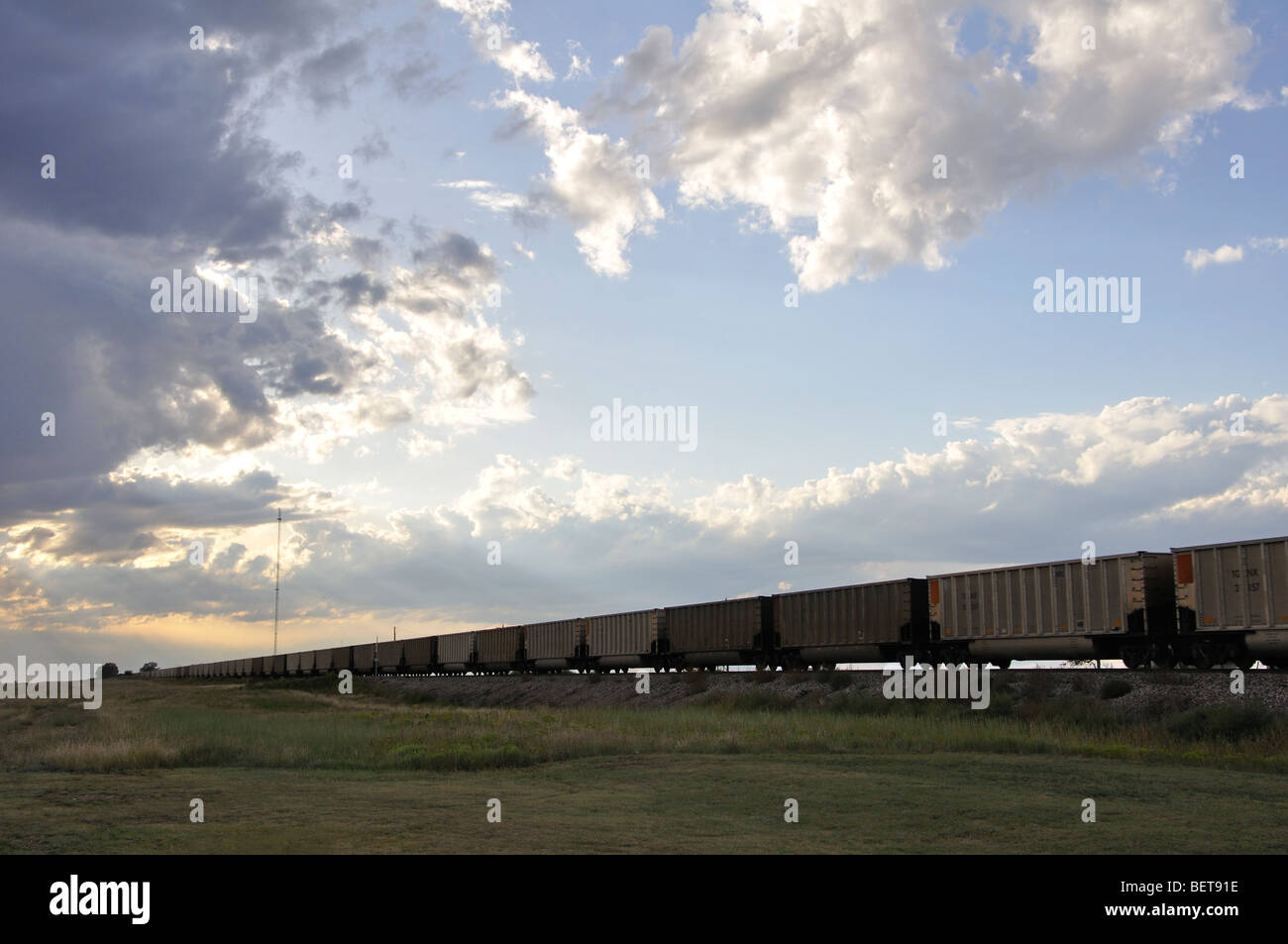 Freight train in rural Texas, USA Stock Photo - Alamy