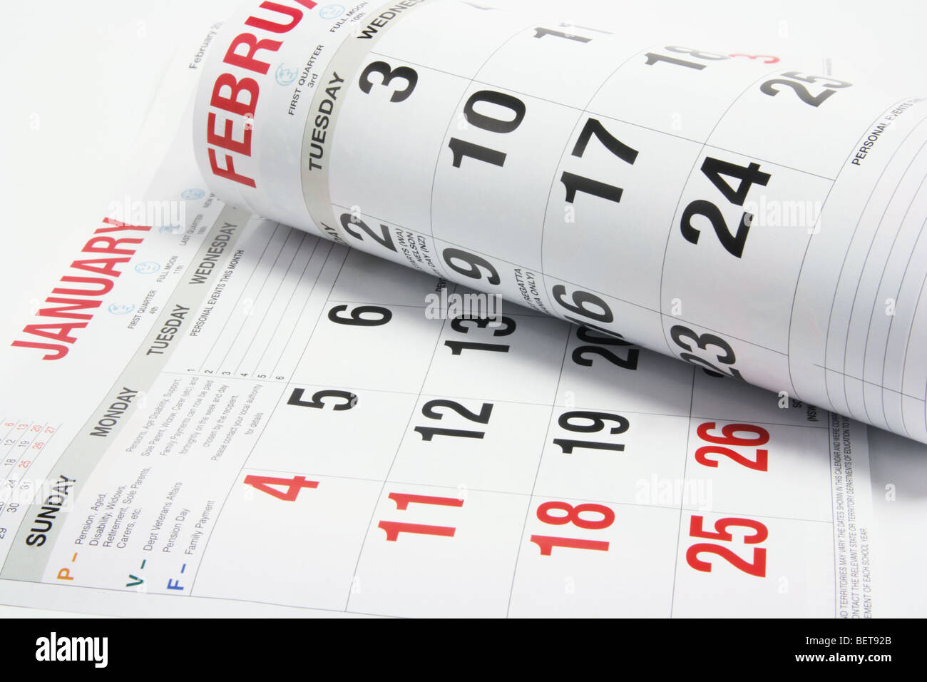 Rolled up calendar hi-res stock photography and images - Alamy
