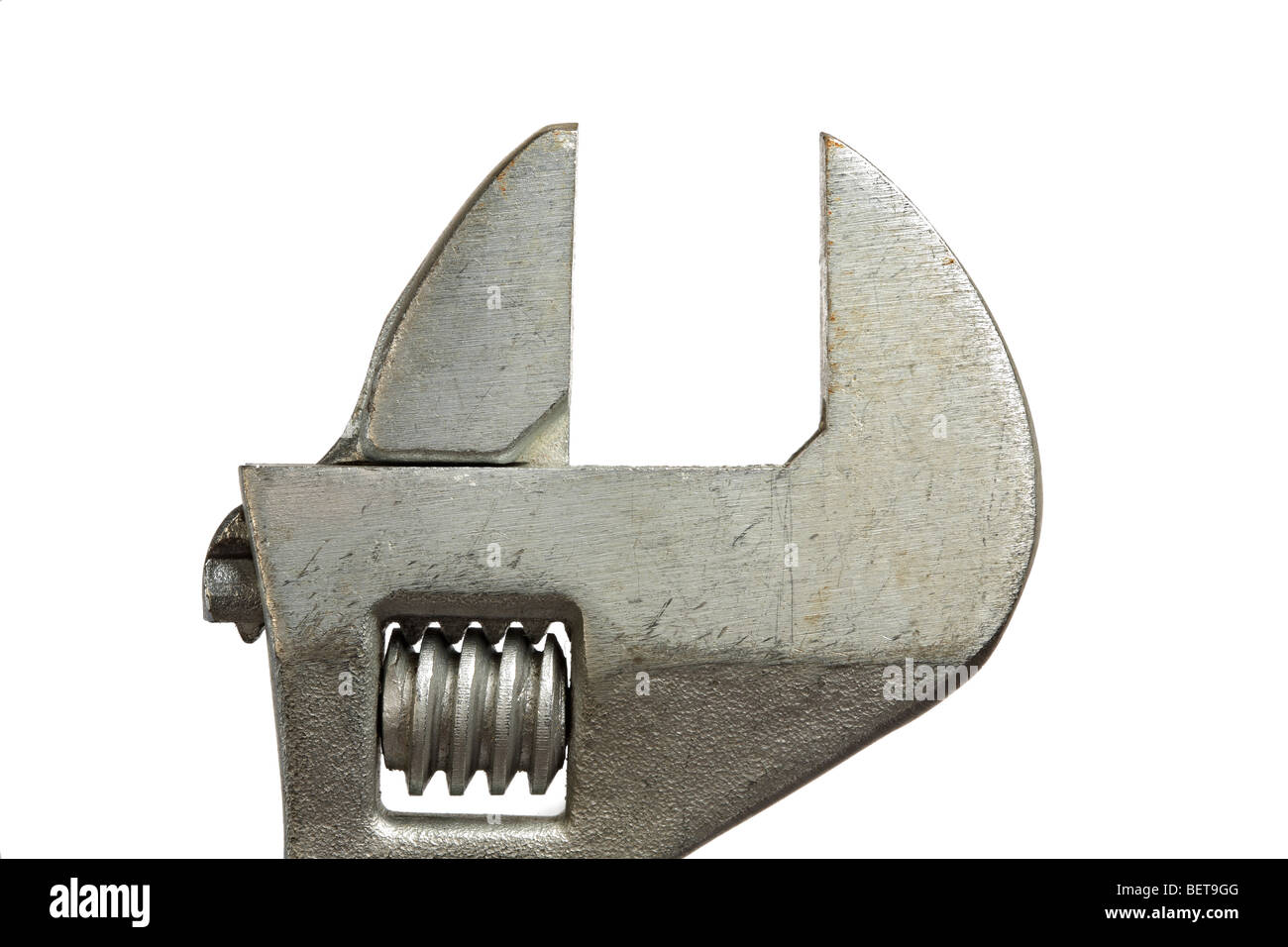 Wrench detail - isolated on white background Stock Photo - Alamy