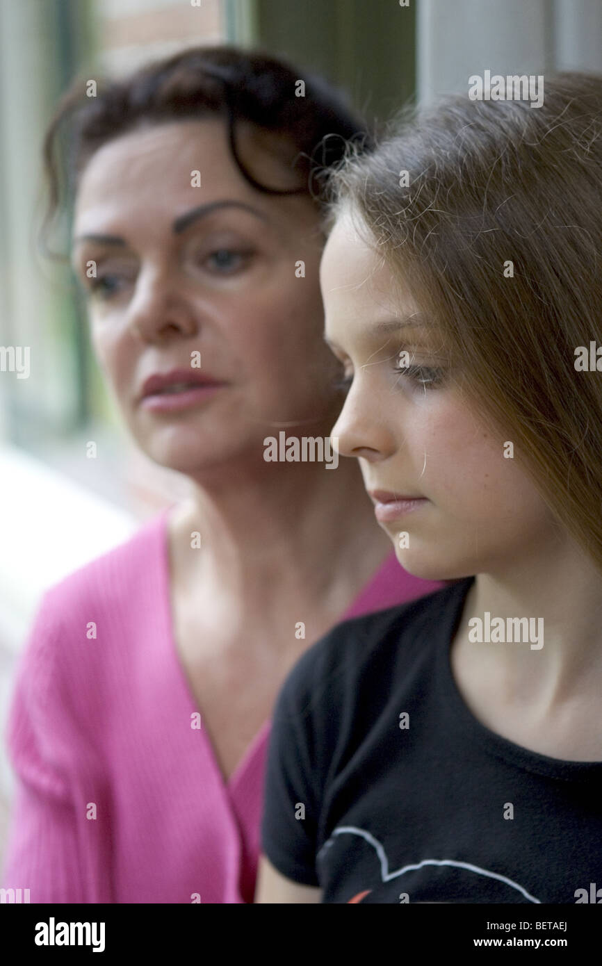 Grown Up Daughter And Mother Serious Stock Photos & Grown Up Daughter ...
