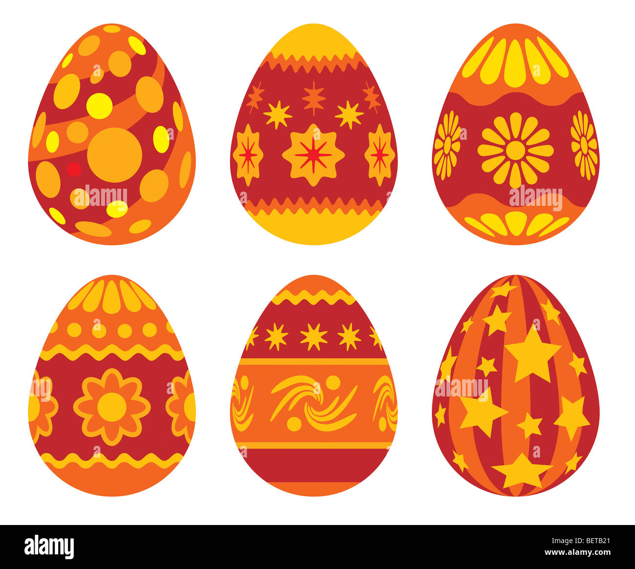 Traditional easter egg drawings Cut Out Stock Images & Pictures - Alamy