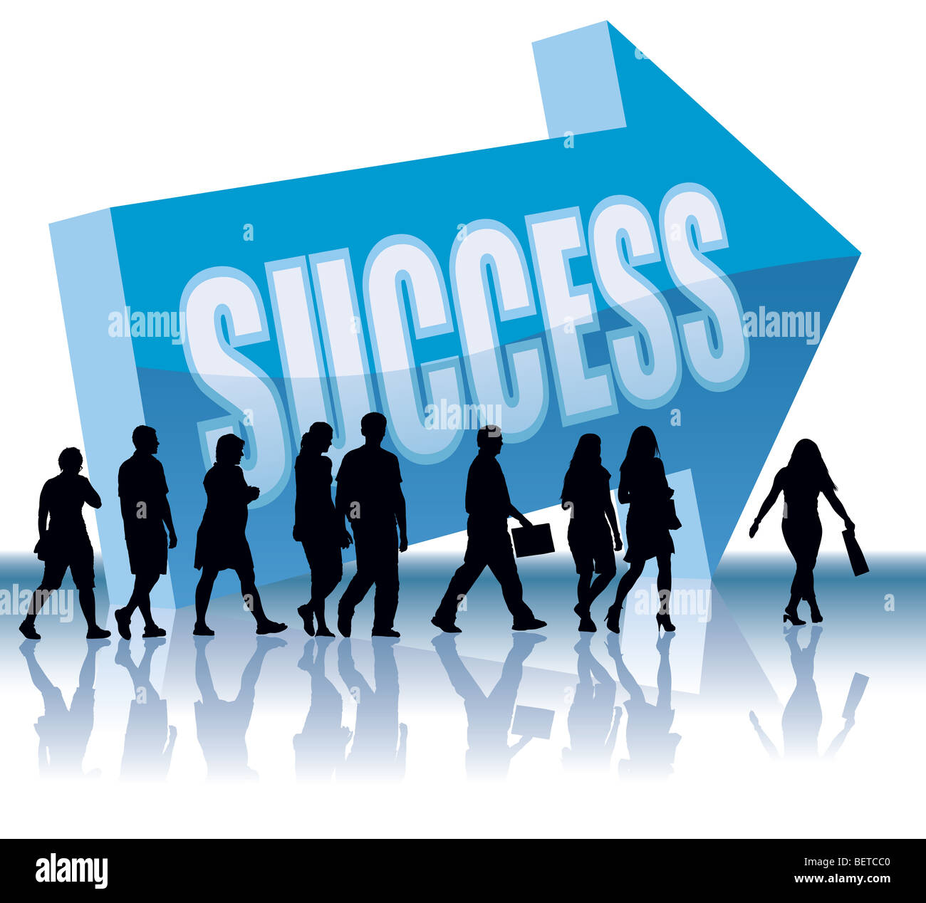 People are going to a direction - Success Stock Photo - Alamy