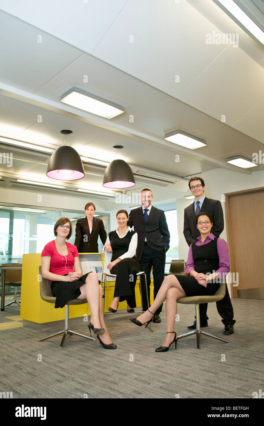 Business colleagues pose for photograph Stock Photo - Alamy