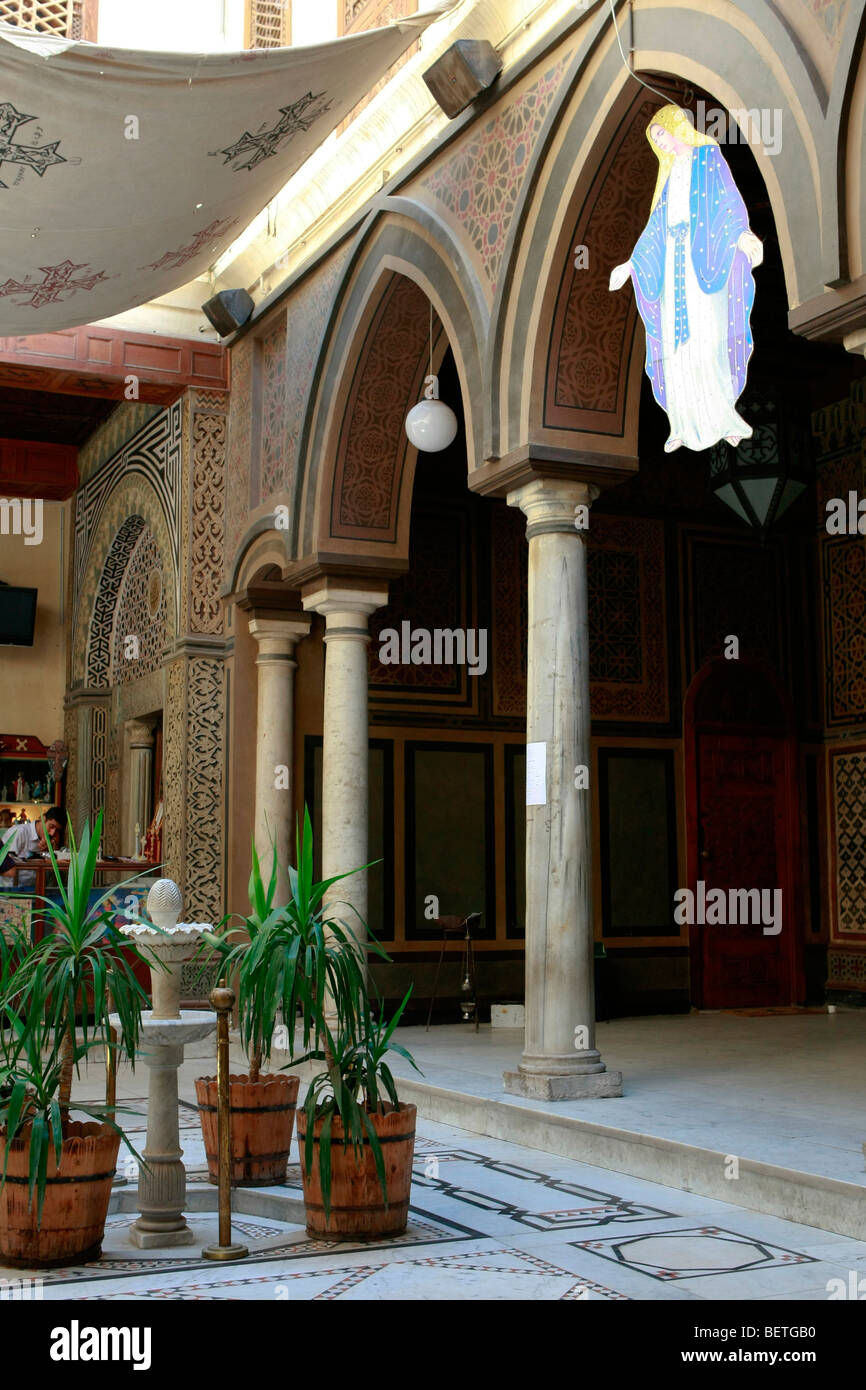 Interior of the Al-Muallaqa, Church, Cairo, Egypt Stock Photo - Alamy