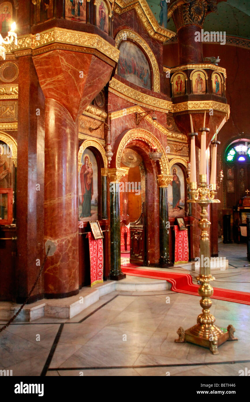 Interior of the Greek Orthodox Church of St George, Masr al-Qadima ...