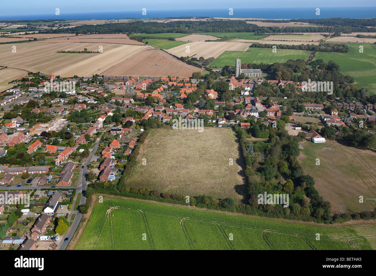 Southrepps Village Norfolk & Farmland from the Air Stock Photo - Alamy