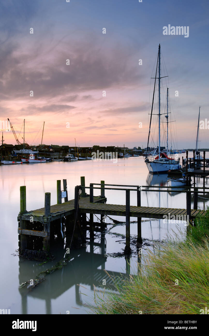 Dawn on the Blyth, Walberswick, Suffolk - England Stock Photo - Alamy