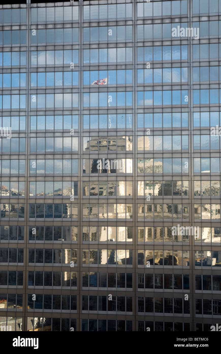 Broken up reflection in office windows of Transport for London - London ...