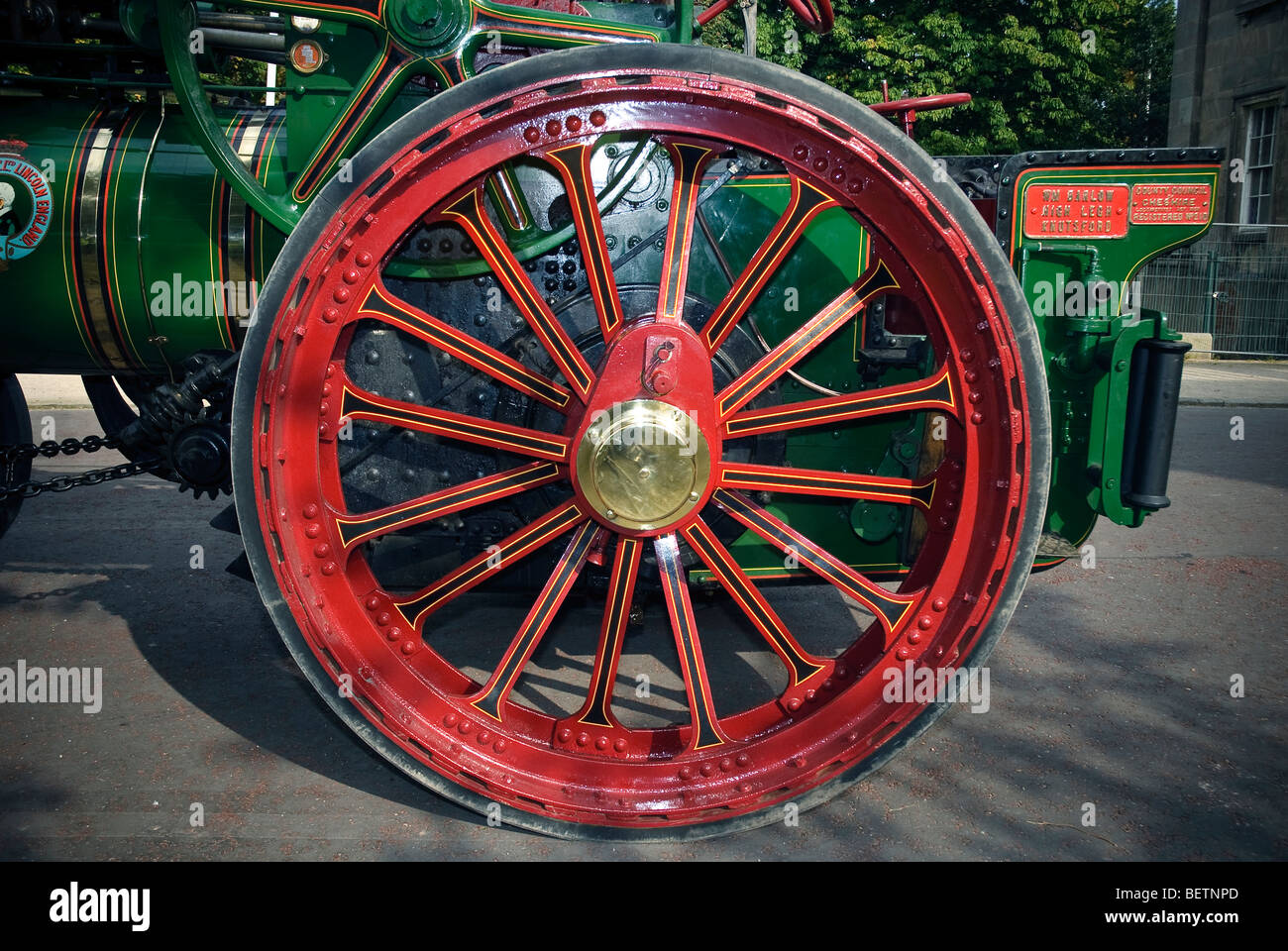William Foster steam traction engine with massive wheels Stock Photo ...