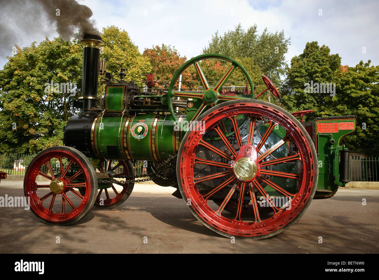 William Foster steam traction engine with massive wheels Stock Photo ...