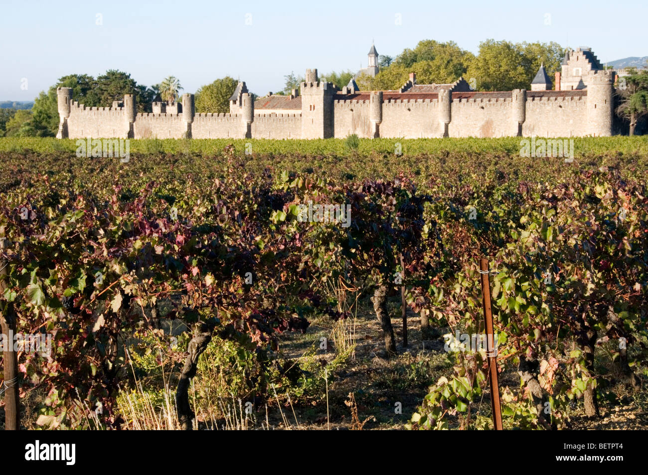 Chateau Grezan near Beziers, Languedoc-Roussillon, France Stock Photo ...