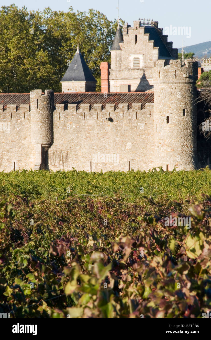 Chateau Grezan near Beziers, Languedoc-Roussillon, France Stock Photo ...