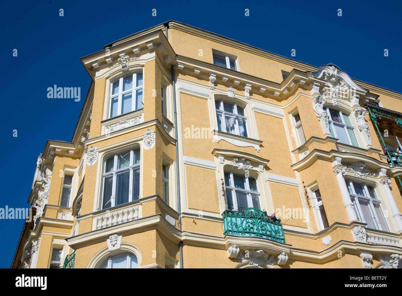 Yellow building in Europe Stock Photo - Alamy