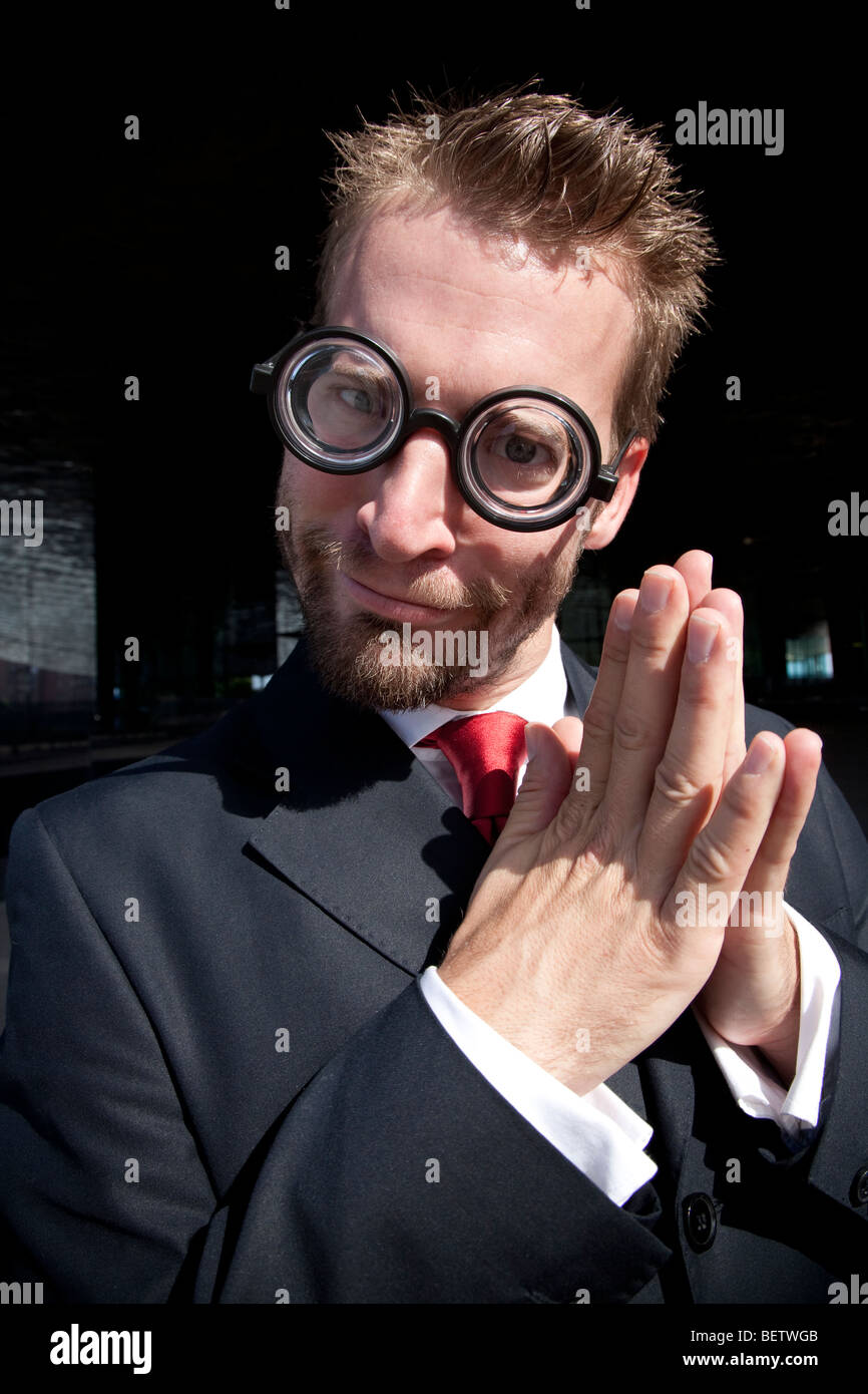 Strange looking businessman Stock Photo - Alamy